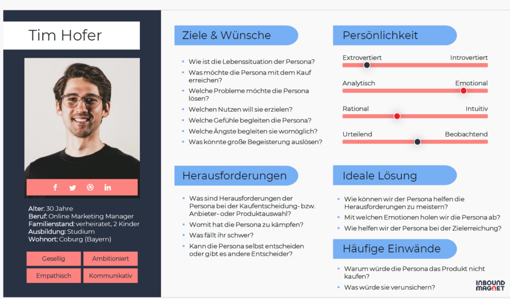 Persona erstellen Vorlage zum kostenfreien Download